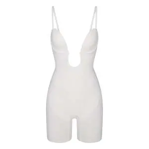 SKIMS Deep Plunge Shapewear Mid Thigh Bodysuit