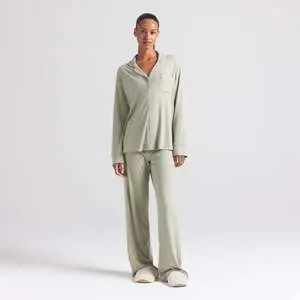SKIMS Pajama Set | Grey | 2xs | Soft Lounge Talc