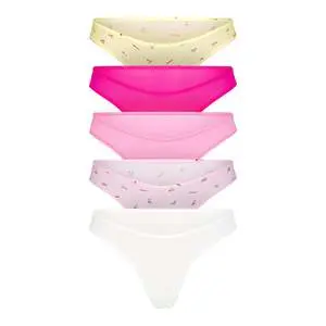 SKIMS Thong 5 Pack | Black | | Fits Everybody