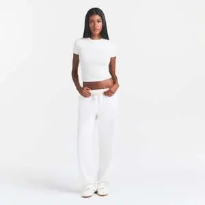 SKIMS Cotton Rib Crewneck T-shirt Marble