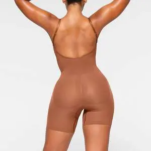 SKIMS Low Back Mid Thigh Bodysuit | Medium Neutral | 2xs | Seamless Sculpt Bronze