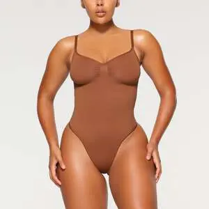 SKIMS Seamless Sculpt Thong Bodysuit Bronze