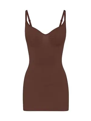 SKIMS Women's Seamless Sculpt Slip Dress - Clay  - Cocoa