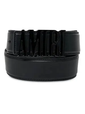 Amiri Men's Logo Leather Belt - Black  - Black