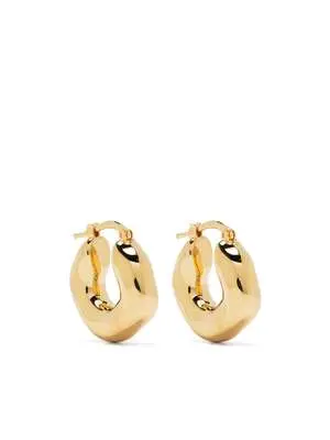 JIL SANDER Small Hoop Earrings - Gold