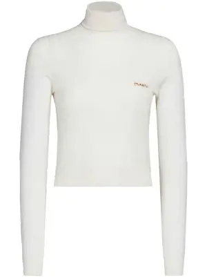 Marni Logo-embroidered Ribbed Jumper