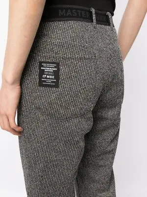 MASTER BUNNY EDITION Logo-patch Jacquard Checked Pants
