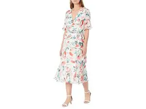 Dkny Short Sleeve Tie Wrap Dress