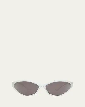 Balenciaga Balenciaga 90s Oval Iridescent Sunglasses Crystal