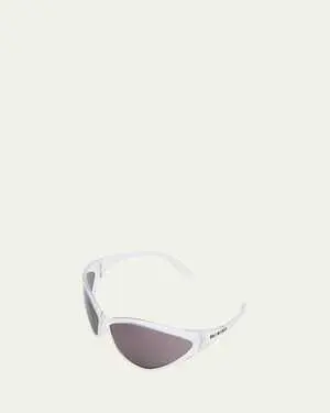 Balenciaga 90s Oval Iridescent Sunglasses - Crystal