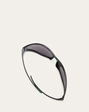 Balenciaga 90s Oval Sunglasses - Black