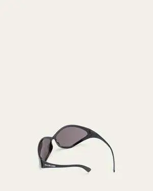 Balenciaga 90s Oval Sunglasses - Black