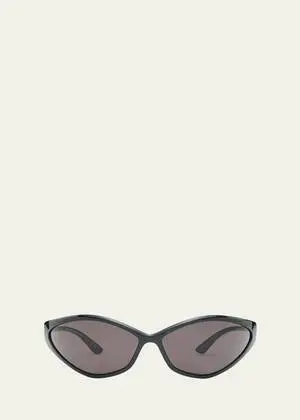 Balenciaga 90s Oval Sunglasses - Black