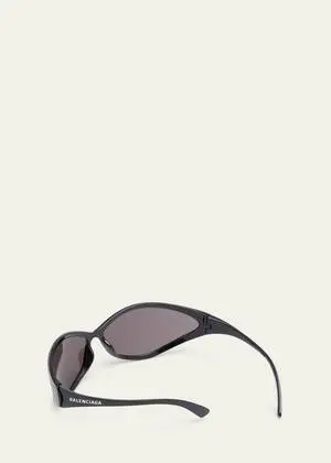 Balenciaga 90s Oval Sunglasses - Black