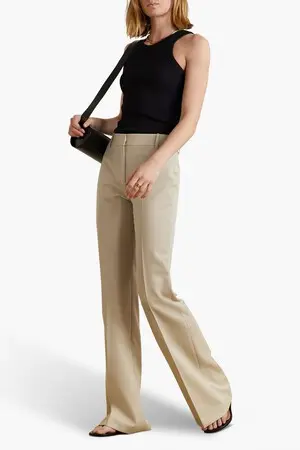 NILI LOTAN Arielle Wool-twill Flared Pants
