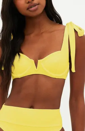 Beach Riot Beach Riot Blair Underwire Bikini Top Lemon Yellow