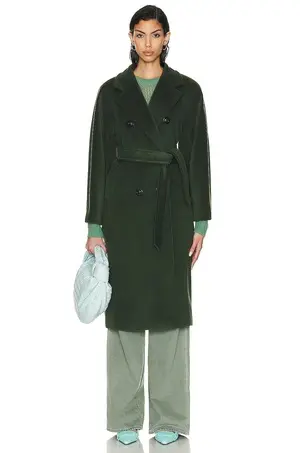 Max Mara Madame Coat In Green