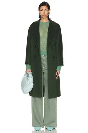 Max Mara Madame Coat In Green