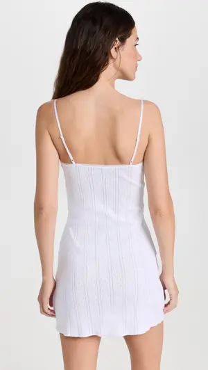 COUCOU Cami Slip Dress: Pointelle
