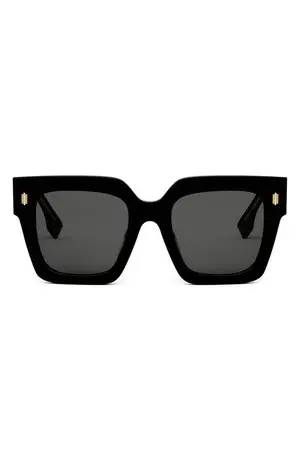 Fendi Roma Square Sunglasses - Black