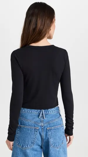 SLVRLAKE Long Sleeve Baby Tee - Raven