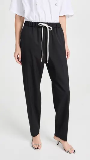 Maison Margiela Drawstring Trousers In Black - 30% Off | Editorialist
