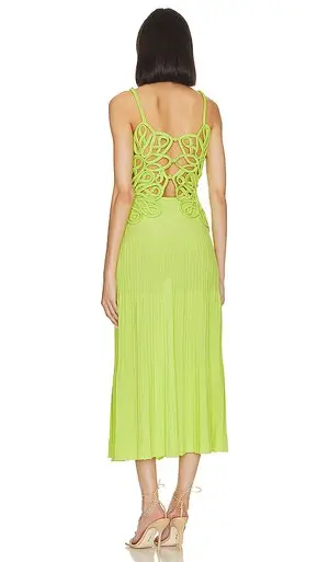 Cult Gaia Nalda Knit Midi Dress In Green