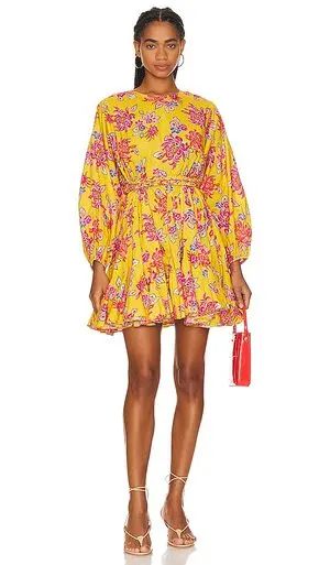 Rhode Ella Mini Dress In Yellow