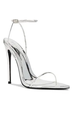 Femme La Metallic Silver Stiletto Sandal