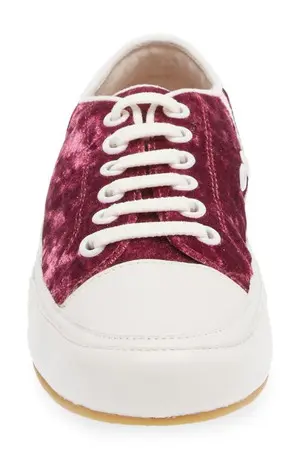 CECILIA NEW YORK Rookie Sneaker - Wine Velvet