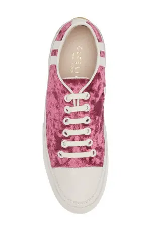 CECILIA NEW YORK Rookie Sneaker - Wine Velvet