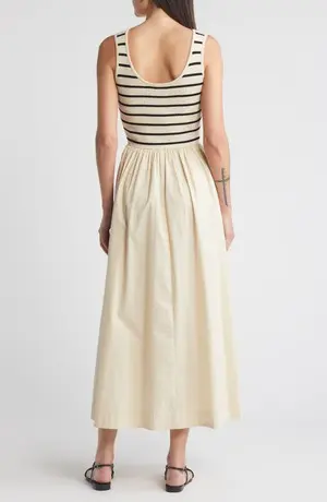 Moon River Ribbed Bodice Maxi Sundress