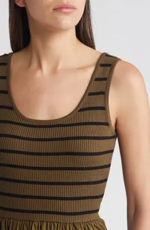 Moon River Ribbed Bodice Maxi Sundress