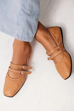 Free People Gemini Ballet Flats - Brown