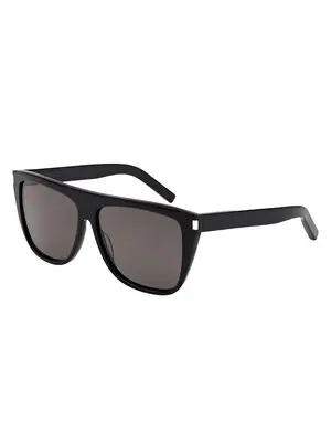 Saint Laurent Original Sl 1 Rectangular 59mm Sunglasses - Black
