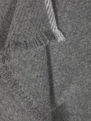 Brunello Cucinelli Fringed-edge Cashmere Scarf - Grey