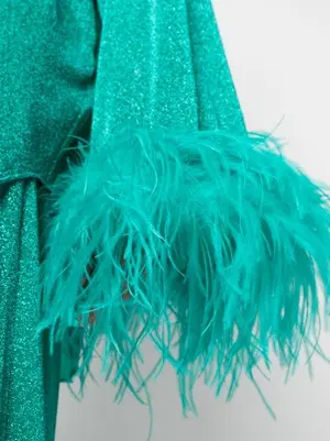 Oseree Feather-trim Detail Blouse