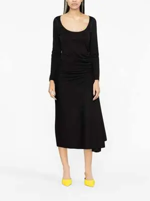 Marni Long-sleeved Midi Dress - Black