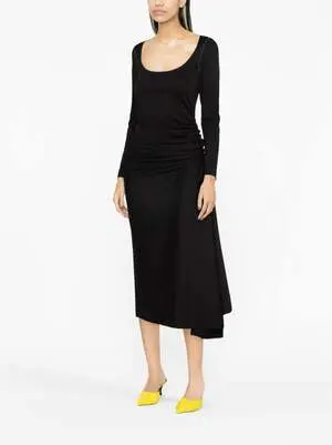 Marni Long-sleeved Midi Dress - Black