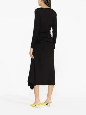 Marni Long-sleeved Midi Dress - Black