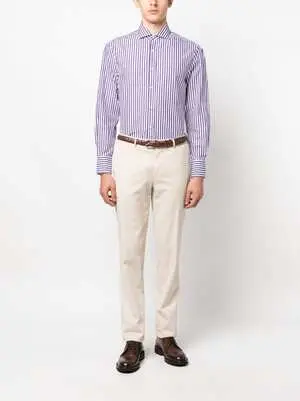 Brunello Cucinelli Striped Long-sleeve Cotton Shirt