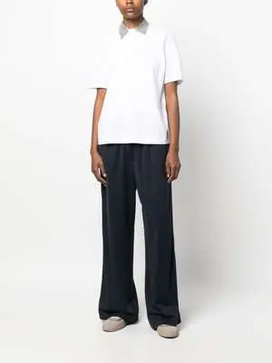 Brunello Cucinelli Stud-embellished Polo Shirt - White