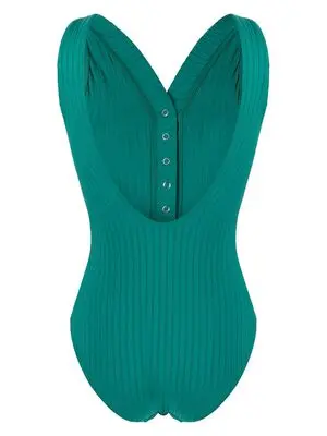 ERES Ribbed Scoop-back Swimsuit - Green