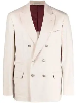Brunello Cucinelli Peak-lapel Double-breasted Blazer