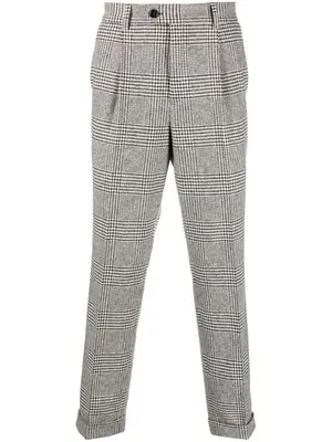 Brunello Cucinelli Plaid-check Pleated Trousers