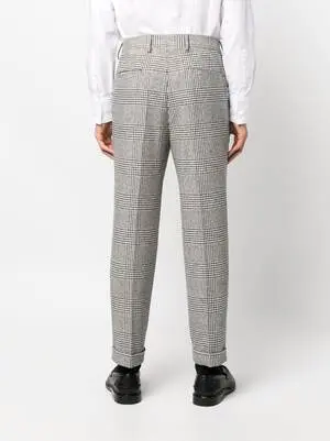 Brunello Cucinelli Plaid-check Pleated Trousers
