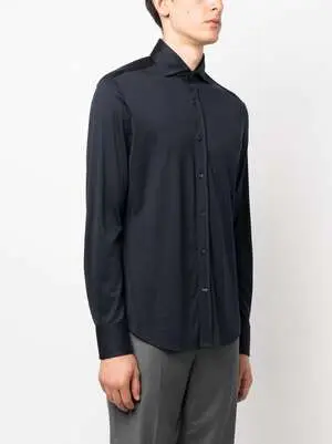 Brunello Cucinelli Long-sleeved Silk-cotton Shirt