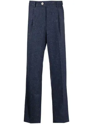 Brunello Cucinelli Dart-detailored Tweed Tailored Trousers