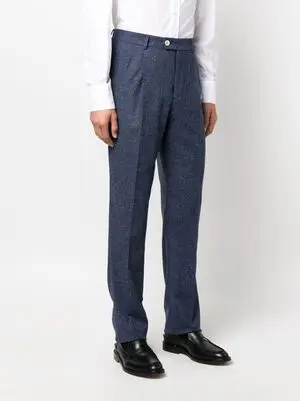 Brunello Cucinelli Dart-detailored Tweed Tailored Trousers