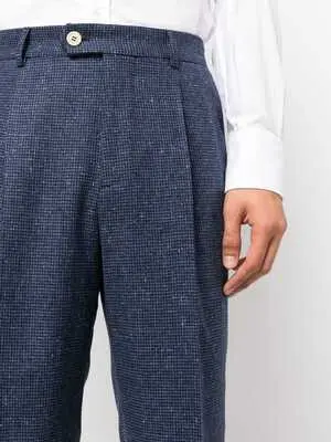 Brunello Cucinelli Dart-detailored Tweed Tailored Trousers